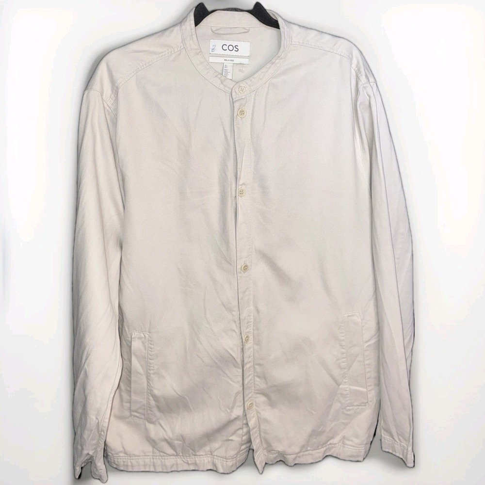 Cos Shacket Large Mens Tan Cotton Lyocell Linen Blend… - Gem